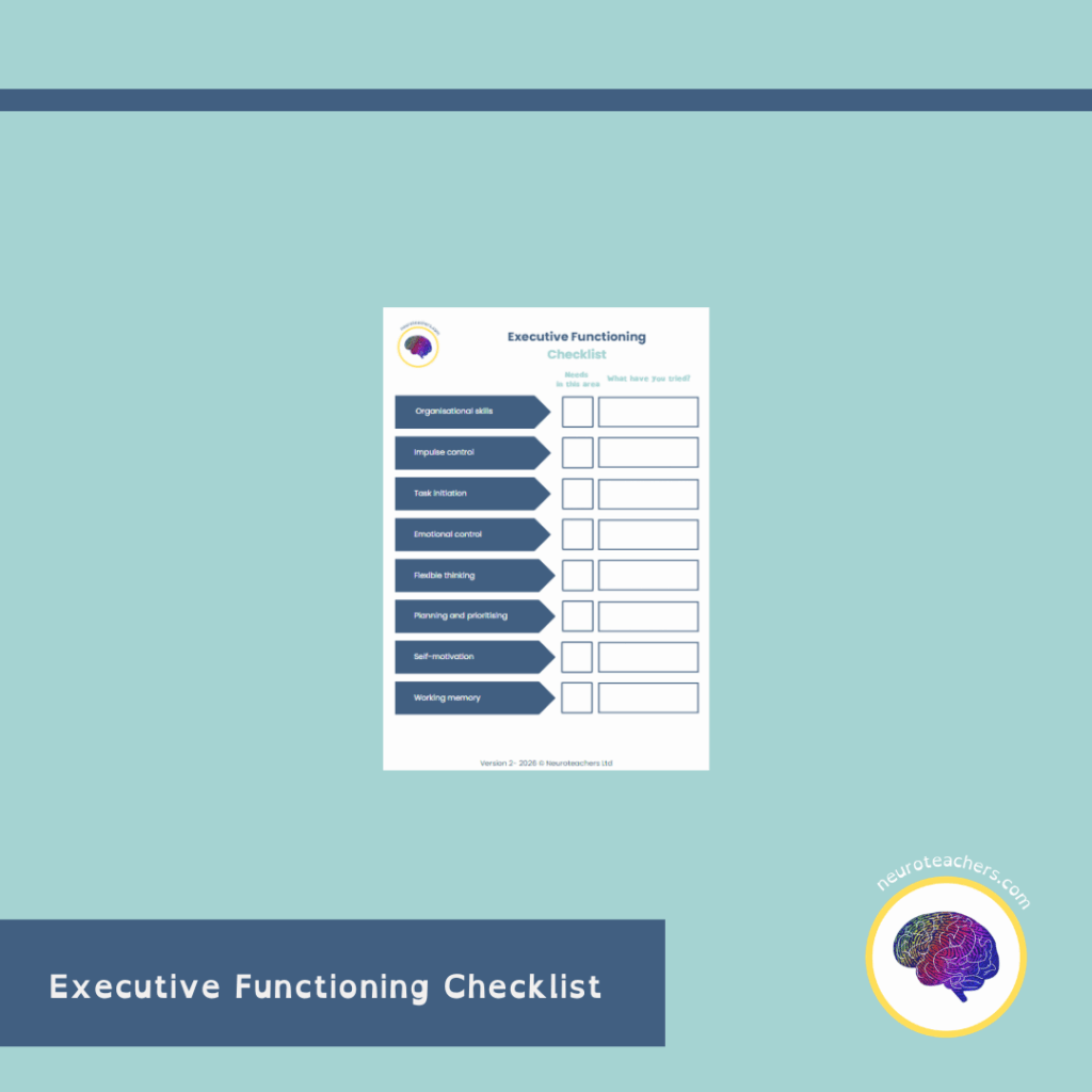 Executive Function Checklist - Neuroteachers